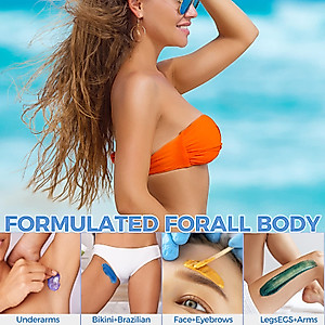 Madors Hard Wax Beads for Hair Removal -1lb/16oz Wax Beans Kit with 10 Wax applicator Sticks for Full Body, Facial, Brazilian Bikin,and legs…