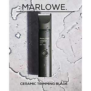 MARLOWE. No. 145 Body Hair Trimmer for Men, Forest Black, Lightweight Waterproof Personal Groomer, Ceramic Blades, Adjustable Comb Lengths & Rechargeable Battery for Head to Toe Male Grooming