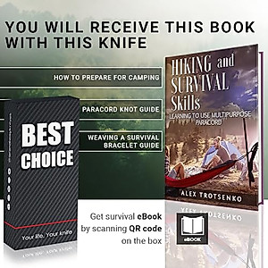 Spring Assisted Pocket Knife - Survival Military Foldable Knife - Best Outdoor Camping Hunting Bushcraft EDC Folding Knife - Tactical Paracord Stainless Steel Pocket Knives w/Clip for Men 25443