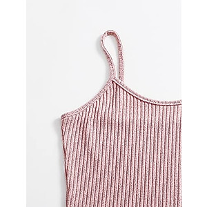 SOLY HUX Womens Pajama Sets 3 Piece Lounge Set Ribbed Knit Cami Top and Shorts Soft Sleepwear with Robe Cardigan Pink S