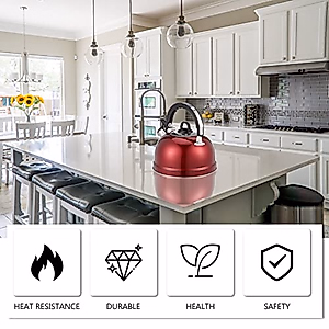 Stainless Steel Tea Pot Stainless Steel Tea Pot Tea Kettle Stovetop Whistling Kettle with Cool Grip Handle for for Kitchen Camping 3 Liter Whistling Stovetop Kettles