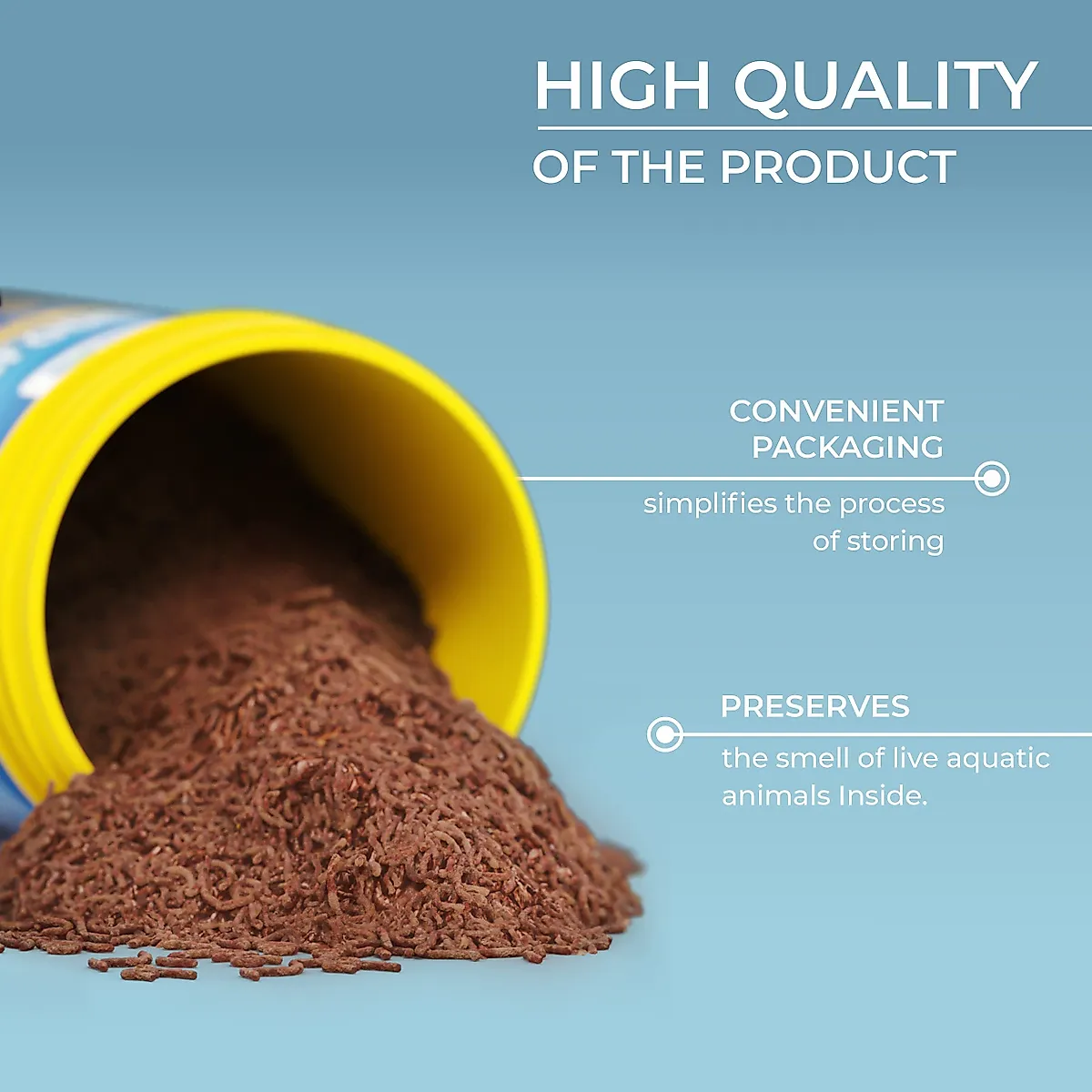 BroBass Freeze Dried Blood Worms for Fish - Aquarium Bloodworms Fish Food for Freshwater and Saltwater - Blood Worms for Tropical Fish, Betta, Goldfish, Cichlid, Guppy (0.21 oz)