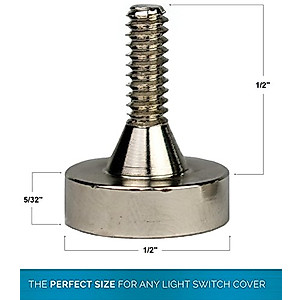 UbiGear Magnetic Push Paper Pin Refrigerator Magnet Tack Pushpin Coat Hook Holder (Screw-4)