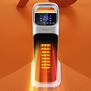 Outdoor Garden Heater Space Heater Indoor Portable Electric Heater Fast Heating Ceramic Electric Heater Overheating & Tip-Over Protection Space Heater Patio Heater (Color : Remote