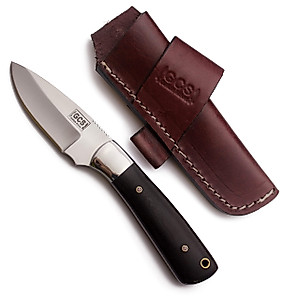 GCS Handmade Micarta Handle D2 Tool Steel Tactical Hunting Knife with leather sheath Full tang blade designed for Hunting & EDC GCS 303