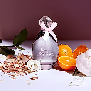 SJP Born Lovely Lush, Sweet, Elegant Amber Floral Eau De Parfum Spray Fragrance for Women - Mandarin, Peony, Honeysuckle, and Freesia - Intense, Long Lasting Scent - 3.4 oz