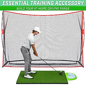 GoSports Golf Hitting Mat Artificial Turf Mat for Indoor/Outdoor Practice Includes 3 Rubber Tees - Standard, PRO, or ELITE