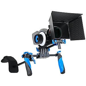 Morros Professional DSLR Rig with Follow Focus and Matte Box for All DSLR Cameras and Video Camcorders