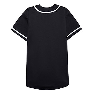 EALER BJ80 Series Mens Baseball Jersey Black M
