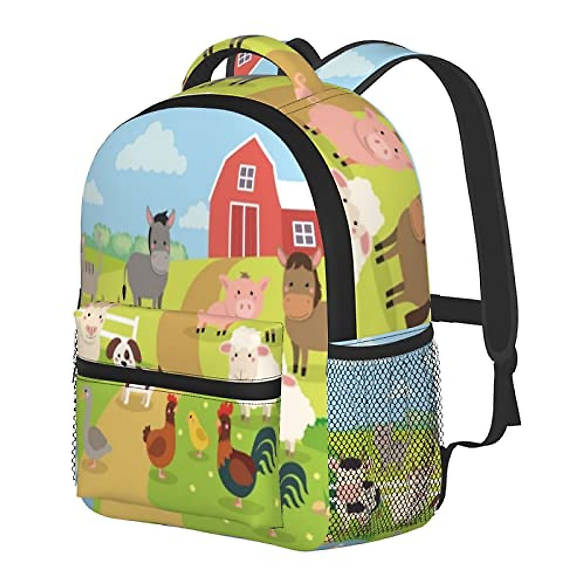 KiuLoam Farm Animals Kids Backpacks For Toddler Boys And Girls Preschool Backpack With Chest Strap 12 Inch