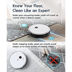 Yeedi vac Station Robot Vacuum and Mop,Self Emptying 3 in1,3000Pa Suction, 200Mins Runtime with Clean Schedule,Smart Mapping and Carpest Detection,Virtual Boundary