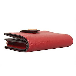 Coach Crossgrain Leather Medium Corner Zip Wallet Style No.6390 Red