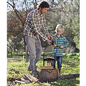 MANIOSHIYA Firewood Kindling Splitter with Enlarged Openning & 3LBS Solid Sledge Hammer, Manual Kindling Splitting Wedge, Sturdy Portable Firewood Cutter, Splits Firewood Safely and Easily