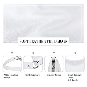 Montana West Hobo Bags for Women Purses and Handbags Classic Simple Top Handle Shoulder Satchel Bags MWC-085WH