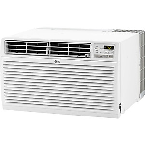 LG 9,800 BTU Through the Wall Air Conditioner, 230/208V, Cools up to 440 Sq. Ft. for Bedroom, Living Room, Apartment,, with Remote, 3 Cool & Fan Speeds, Wall AC Unit, White