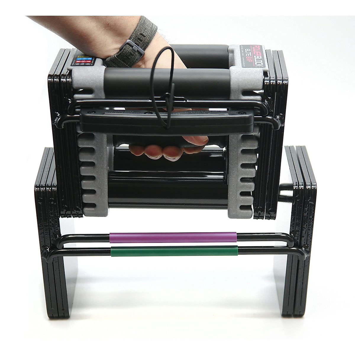 PowerBlock Elite EXP Adjustable Dumbbells, Sold in Pairs, Stage 1, 5-50 lb. Dumbbells, Durable Steel Build, Innovative Workout Equipment, All-in-One Dumbbells, Expandable with Expansion Kits