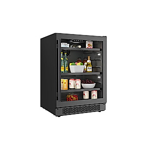 Avallon ABR242SGLH 24 Inch Wide 140 Can Energy Efficient Beverage Center with LED Lighting, Double Pane Glass, Touch Control Panel and Left Swing Door