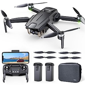 Ruko F11GIM Drones with 2-Axis Gimbal EIS 4K Camera for Adults, 2 Batteries 56 Min Flight Time, Level 6 Wind Resistance, FPV Brushless Motor, GPS Auto Return Home Compliance with FAA Remote ID