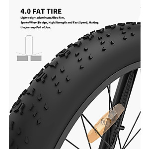 aostirmotor 750W Electric Bike for Adults 26"×4" Fat Tire Electric Bike 48V 13AH Lithium Battery Adult Electric Bicycles, 28MPH E Bike for Adults, Shimano 7 Speed Electric Mountain Bike (White)