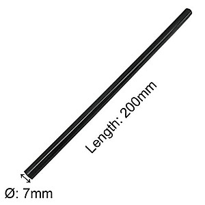 TrendBox Pack of 20 Black 7mmx200mm - Hot Melt Glue Sticks Strips Melting Adhesive for Handmade Craft DIY Home Office Project Craftwork Fix & Repairs