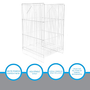 White Wire Dump Bin - 18" X 18" X 30"
