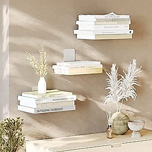 Umbra 330639-560 Conceal Floating Bookshelf, Set of 3, Small, Silver