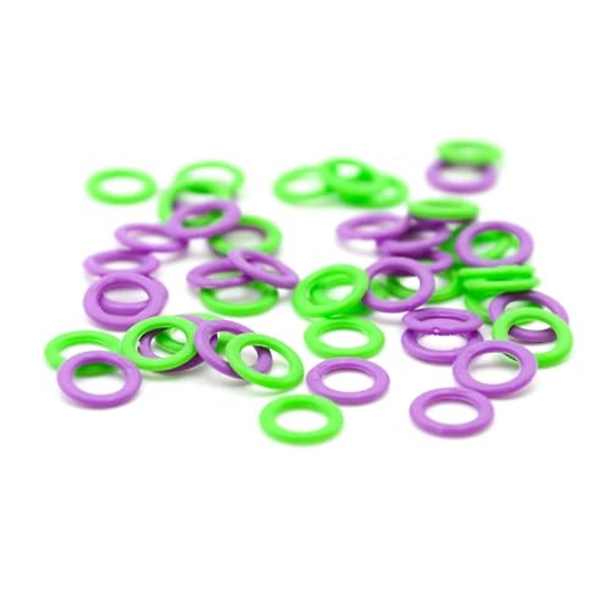 Clover Soft Stitch Ring Markers, Multicoloured, 5" Height, 2.6" Length, 0.2" Width