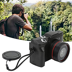 Digital Camera Vlogging Camera Video Camera, 1080P 16MP 16X Zoom Rechargeable Compact Camera with Loop Recording, 2.4 Inches LCD Screen, for Beginners Learners Kids