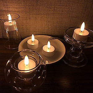 Actpe LED Tea Light Candles with Timer Flickering Flame, 12pcs Battery Operated Realistic Bright Unscented Tea Light Fake Candles for Romantic Wedding Home Xmas Decor Birthday Halloweens, Warm White