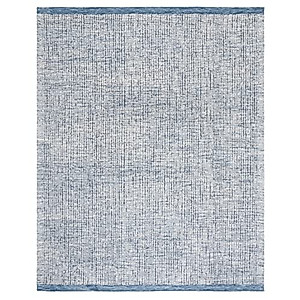 Safavieh Metro Collection 8' x 10' Ivory/Blue MET151M Handmade Premium Wool Living Room Dining Bedroom Area Rug