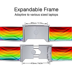 Asixxsix 13.3" Triple Portable Monitor - Boost Productivity