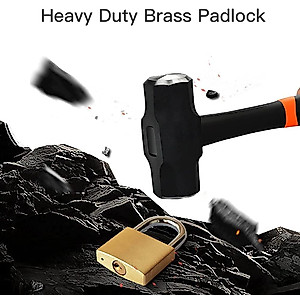 Guliffen Solid Brass Padlock with Key with 1-9/16 in. (40 mm) Wide Lock Body,Keyed Padlock for Sheds, Storage Unit School Gym Locker, Fence, Toolbox, Hasp Storage