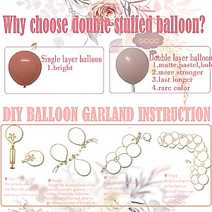 Boho Pink Balloon Arch Garland Kit, SCMDOTI Blush Pink Balloon Arch with Double Stuffed Dusty Pink Nude Neutral Balloons for Baby in Bloom Baby Shower, Birthday, Weddings,Bridal Shower Decoration
