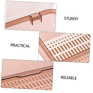 ifundom Flatware Tray Kitchen Drawer Organizer With Lid And Drainer- Kitchen Cutlery Tray and Utensil Storage Container with Cover- Dust- Proof Dinnerware Holder