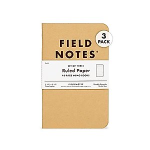 Field Notes: Original Kraft 3-Pack - Ruled Paper - 48 Pages - 3.5" x 5.5"
