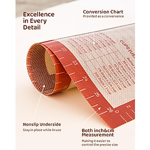 28x20 Inch Extra Large Silicone Pastry Mats for Rolling Dough Non Slip-Silicone Dough Mat for Counter, Large Silicone Baking Mat, Reusable with Measurements - For Cookies, Bread, Pizza, Fondant, etc.