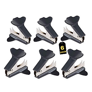 1InTheOffice Staple Remover, Claw Staple Remover, Staple Remover Tool, Black, 6 Pack"