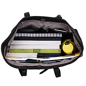 ANTONIO VALERIA Ava, Black Premium Leather Tote/Top Handle Shoulder Bag for Women