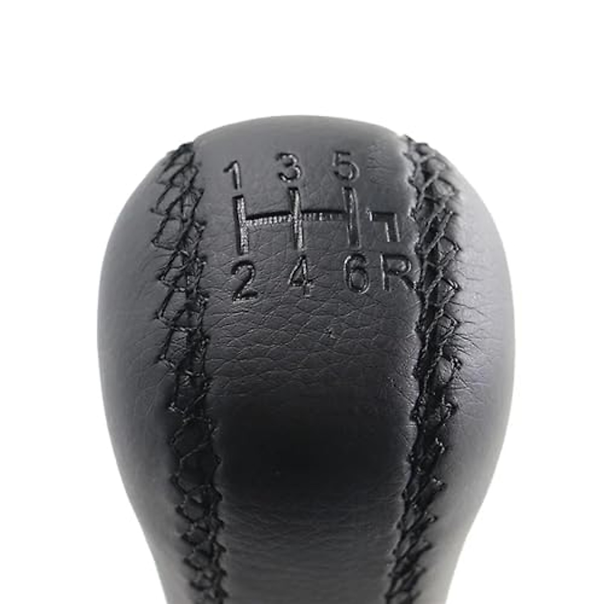 Gear Handle Car Gear Shift Knob Head Gear Cover Shift Lever Stick for Volvo S60 S80 V70 XC70 Sewing Leather Manual Shift Lever (Color : 6 Speed)