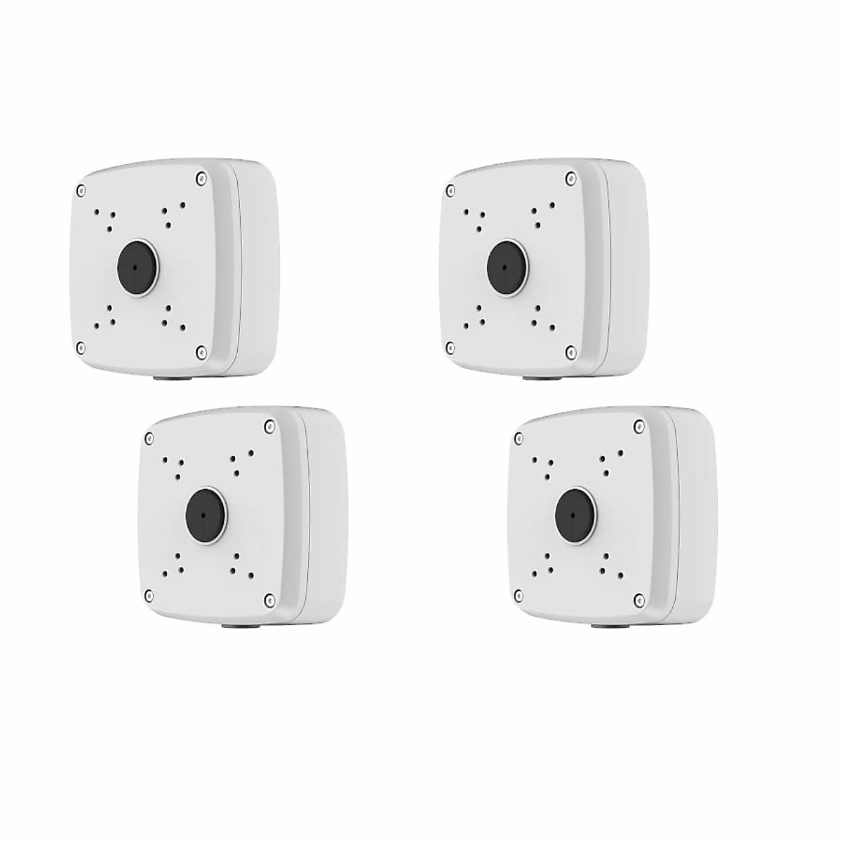 Lorex ACJNCD4B Outdoor Junction Box for 4 Screw Base Cameras (White, 4-Pack)