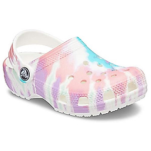 Crocs unisex child Classic Tie Dye Clog, Fresco/Multi, 6 Big Kid