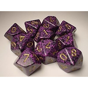 Chessex Dice Sets: Hurricane Speckled - Ten Sided Die d10 Set (10)