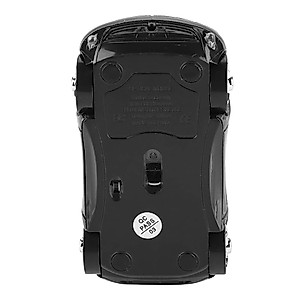 1600DPI Portable Mouse, 10M 2.4G Bluetooth Optical with Receiver Storage, 3 Buttons Car Shaped for/ME/Windows PC/Tablet Gaming Office(Black)
