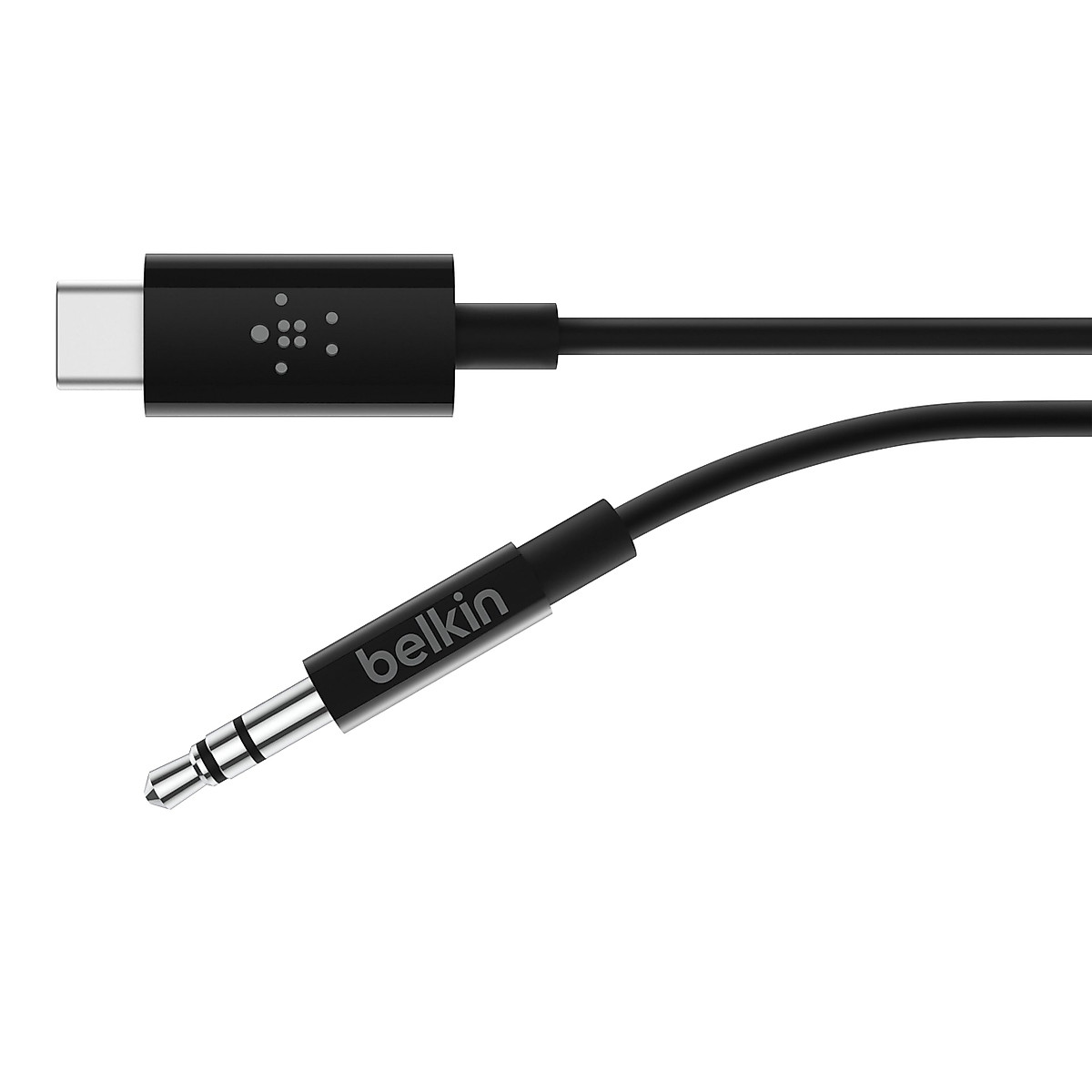 Belkin Rockstar Usb-C to Aux Cable (Usb-C to 3.5mm Audio Cable, Usb-C to Audio Cable) for Note10, Pixel3, iPad Pro and More (3ft, Black), F7U079bt03-BLK