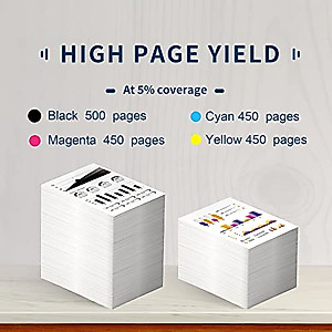 SANUNE 4-Pack 288XL Ink Cartridges Combo Pack Remanufactured for Epson 288 288XL Ink Compatible with Epson XP-440 XP-430 XP-434 XP-446 XP-330 XP-340 Printer (1 Black, 1 Cyan, 1 Magenta, 1 Yellow)