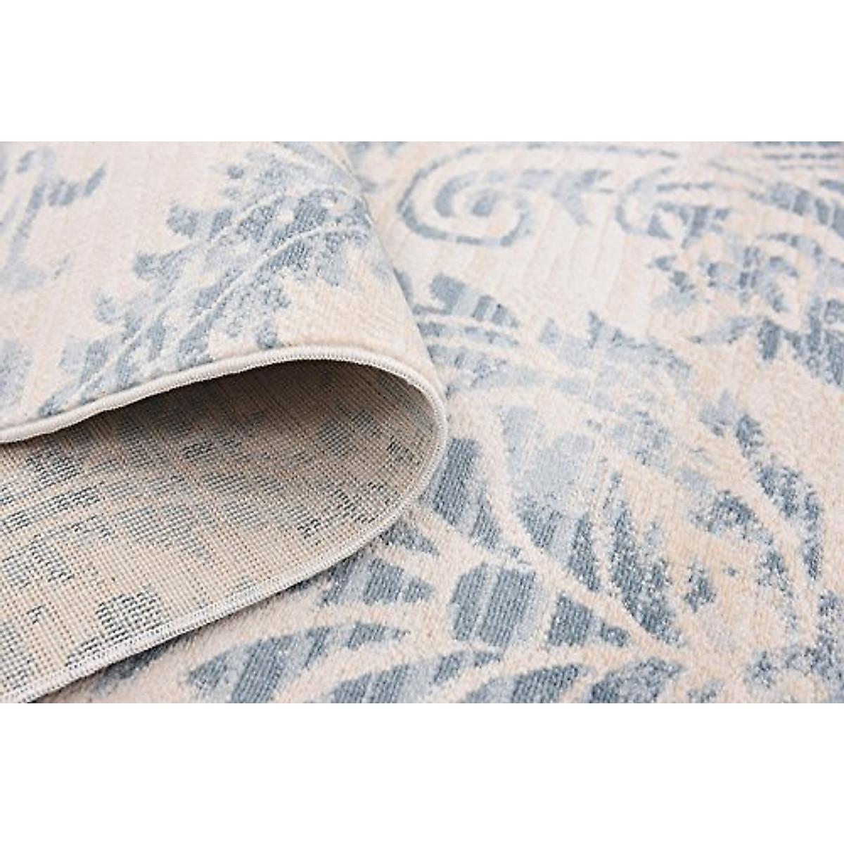 Unique Loom Paris Collection Pastel Tones Traditional Distressed Blue Area Rug (8' 0 x 10' 0)