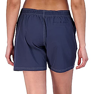 ZeroXposur Womens Plus Size Swim Shorts 6 Inch Inseam - Hybrid Board Shorts for Women - Beach Shorts for Women with Brief Liner (Storm, 3X)
