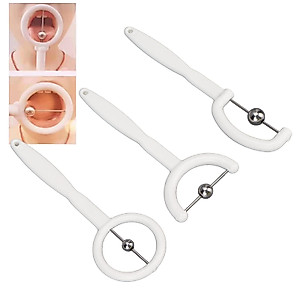 Tongue Muscle Trainer, 3pcs Tongue Tip Exercise Set Stainless Steel Balls Oral Muscle Strength Tongue Training Tools Oral Lips Mouth Exerciser Trainer Recovery Tool Tongue Tip Lateralization Lifting