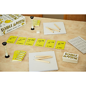 Doodle Mayhem: A Hilarous and Frantically Fast Drawing Game - Party Game - Family Games for Adults, Teens, Kids