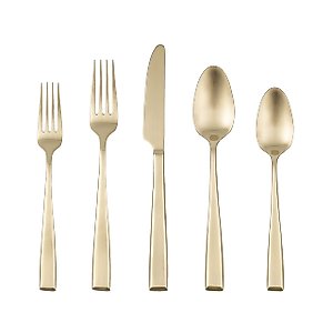 CAMBRIDGE Silversmiths Samira Champagne Satin 20-Piece Flatware Set, Service for 4